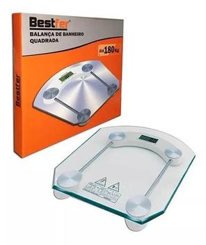 Balança Pessoas Digital De Banheiro Ate 180 Kg Bestfer Vidro - Balança ...