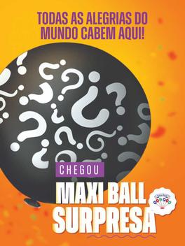 BALÃO LISO MAXI BALL CHÁ REVELAÇÃO - PIC PIC 350 (40') - PRETO/BRANCO ...