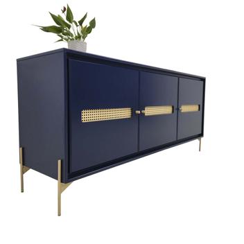 Balcão Buffet Paraty 167 Cm Laca Pés Metal e Palhinha - Elitto Design ...