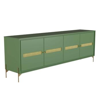 Balcão Buffet Paraty 220 Cm Laca Pés Metal e Palhinha - Elitto Design ...