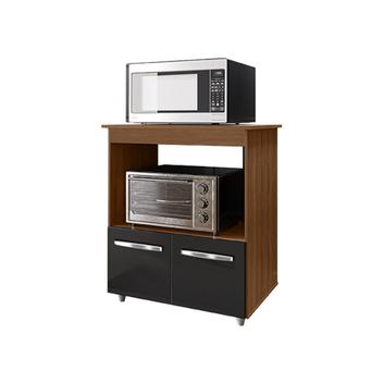 Balcão De Cozinha P/ Microondas Forno Elétrico Multiuso Angela - Preto ...