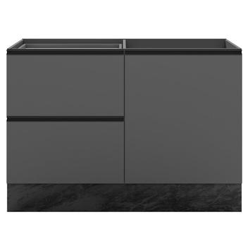 Balcão de Cozinha Para Pia 120cm Grace Grafite Z44 - Mpozenato - Balcão ...