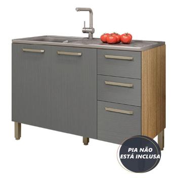 Balcão Gabinete Para Pia Versalhes Kit's Paraná Madeirado - Gabinete de ...