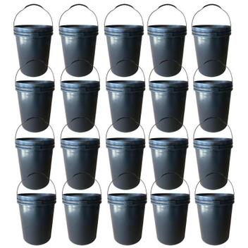 Balde 16L Mecanico Em Bh Alça Plástica Com Tampa - 20 Pçs - Nastripack ...