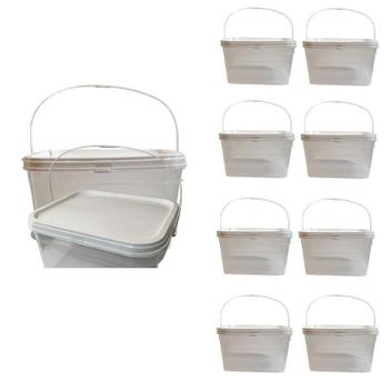 Balde Para Água Ras 2.4L Transparente-Kit 8 Pçs - Nastripack - Balde de ...