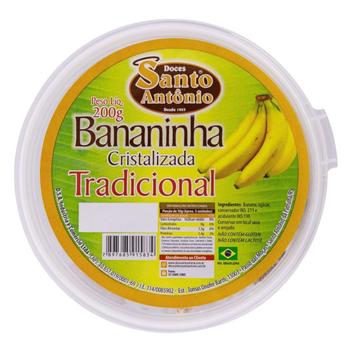 Bananinha cristalizada tradicional Santo Antônio 200g - Doce de Banana ...