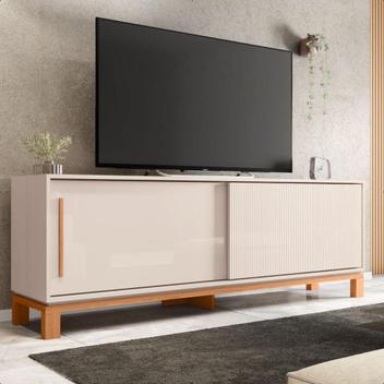 Bancada Rack Para TV até 65 Polegadas Jace Marrom Caemmun - Rack ...