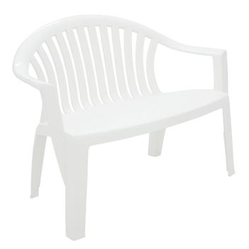 Banco Tramontina Leme em Polipropileno Branco - Banco para Área Externa ...