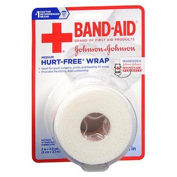 Band-Aid Hurt-Free Wrap Medium 2 em 1 cada por Band-Aid (pacote com 6 ...