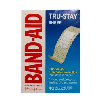 Band-Aid Tru-Stay Sheer Strips Bandages All One Size 40 cada por Band ...