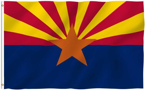 Bandeira Anley Arizona State Poliéster 90x150cm com ilhó de latão ...
