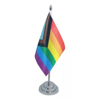 Bandeira Mesa 29 Cm (mastro) Progress Gay - Gls - Lgbt - SP Bandeiras ...