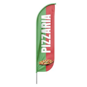 Bandeira Wind Banner Pizzaria Dupla Face Haste Tamanho - Prime Decor ...