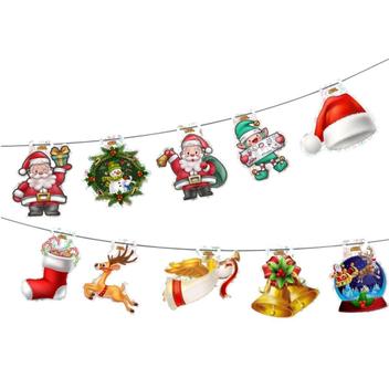 Bandeirinha Natal Enfeite Varal 3mt Kit 01 - Papel Cartonado - Dhs Shop ...