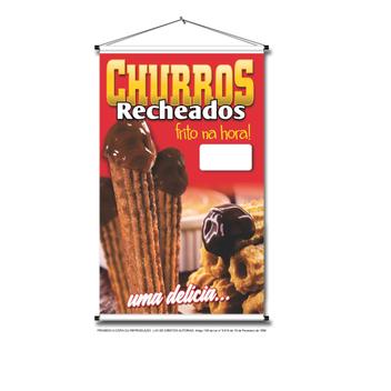 Banner Para Carrinho De Churros 63x100cm - new face! comunicação visual ...