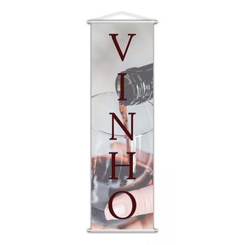 Banner Vinho Tinto Bebida Uva Taça De Vidro Lona 100X30Cm - Plimshop ...
