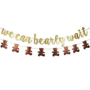 Banner We Can Bearly Wait Baby Shower Decorations FOZEE - Adorno ...