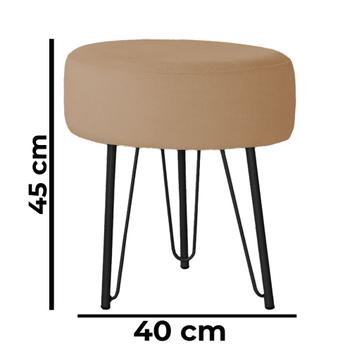 Banquinho Tipo Puff Pé de Ferro Preto - Trendy - Puffs - Magazine Luiza