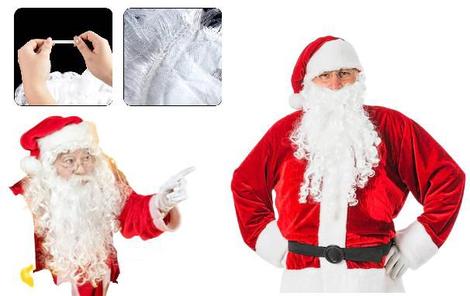 Barba Artificial Papai Noel Encaracolada Com Elástico Luxo - Maf Shop ...