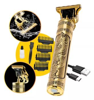 Barbeador Elétrico Aparador de Pêlos Cortador de Cabelo T9 Retro Usb - Bommax - Máquina de ...