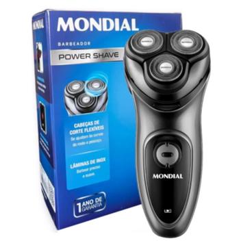 Barbeador Elétrico Power Shave Mondial Bivolt Lâminas inox Original com ...