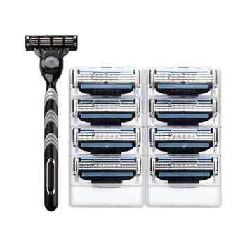 Barbeador Manual Masculino Com Lâminas De Seis Camadas, Oito Cabeças De ...