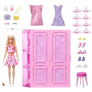 Barbie Armário dos Sonhos com Acessórios e Boneca - Mattel - Boneca ...