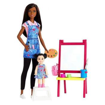Barbie Profissões Professora de Artes Negra GJM30 - MATTEL - Bonecas ...