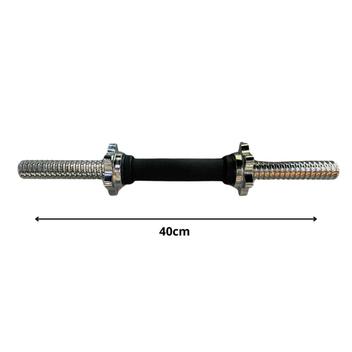 Barra 40cm maciça pegada emborrachada rosca estrela - Rmg8 Fit - Barra ...