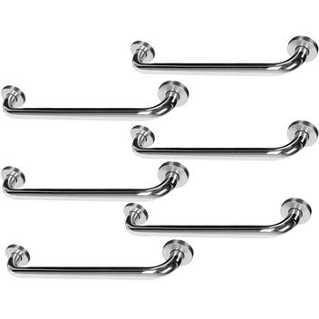 Barra Alça Apoio 50cm Suporte Anti Queda Kit 6 Uni Idoso Cadeirante PCD ...