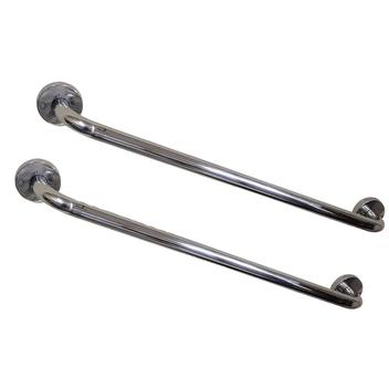 Barra Alça Apoio Kit 2 Uni Aço Inox 50cm Acessibilidade Pcd Criança ...