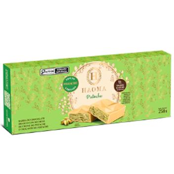 Barra de Chocolate Branco com Pistache Haoma 250g - Chocolate / Barra ...
