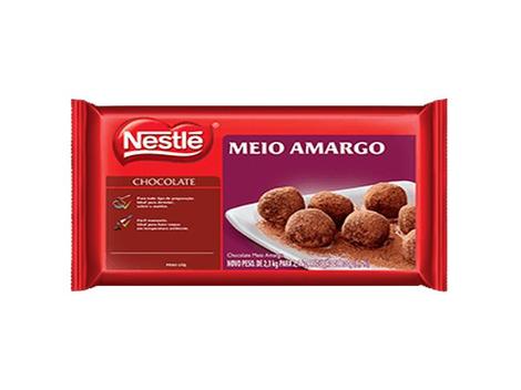 Barra De Chocolate Cobertura Meio Amargo 1kg - Nestle - Nestlé ...