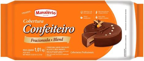 Barra de Chocolate Mavalério 1,01kg Blend Cobertura Confeiteiro ...