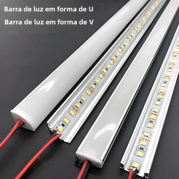 Barra de Luz LED Rígida de Alumínio 20" - 36 LEDs 5730 DC12V - Formato ...