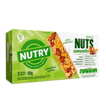 Barra de Nuts Com Sementes Nutry 2x30g - Barra de Cereal - Magazine Luiza