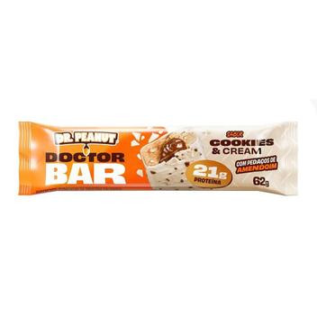 Barra de Proteína Dr Peanut Doctor Bar Sabor Cookies & Cream 62g ...