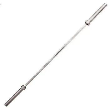 Barra reta olímpica cromada maciça para musculação com bucha de bronze ...