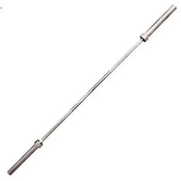 Barra reta olímpica cromada maciça para musculação com bucha de bronze ...