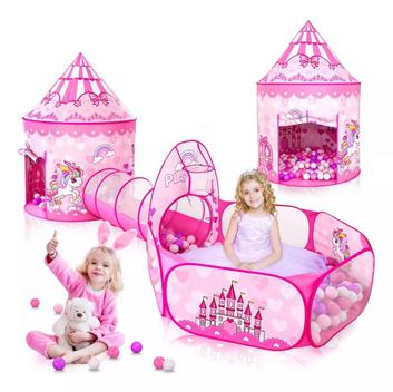 Barraca Infantil Toca Túnel 3 Em 1 Unicórnio - PRO BABY - Barraca ...