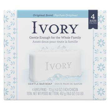 Barras de banho Soap Ivory Original 4x118ml 470g, 4 unidades - Sabonete ...