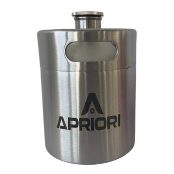 Barril novo de 2 litros, de aco inoxidavel, utilizado em armazenamento ...