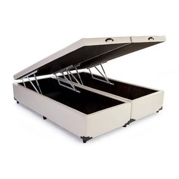 Base Box Baú Casal Bipartido Mja Móveis Sintético Bege 39x138x188 - MJA ...