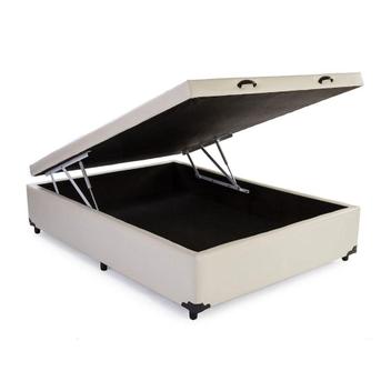Base Box Baú Casal Mja Móveis Sintético Bege - 45x138x188 - MJA MOVEIS ...