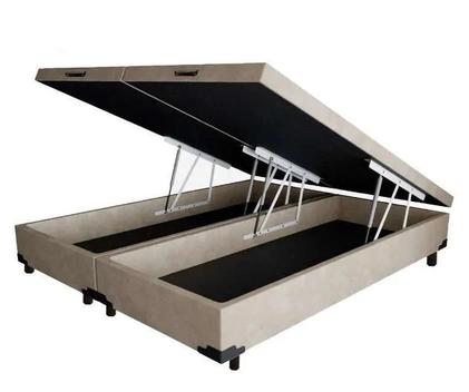 Base Box Baú King 1,93x2,03 Suede - PH&S - Base Cama Box - Magazine Luiza
