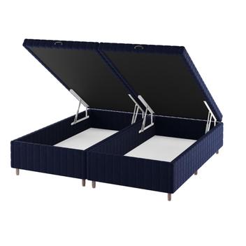 Base Box Bau King Size Ravena (43x193x203cm) Turkey Azul - Casa Giulia ...