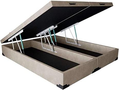 Base cama box com baú Queen no suede - sleep magic - Base Cama Box ...