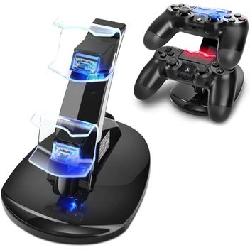 Base Carregador Charge Vertical Para Controles Ps 4 Suporte Dock Duplo ...