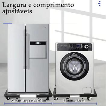 Base Com Roda Fogão Geladeira Freezer Lava Roupas Universal - Suporte ...