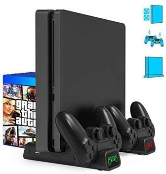 Base Cooler Suporte Vertical Compatível com Playstation 4 PS4 Slim Pró ...